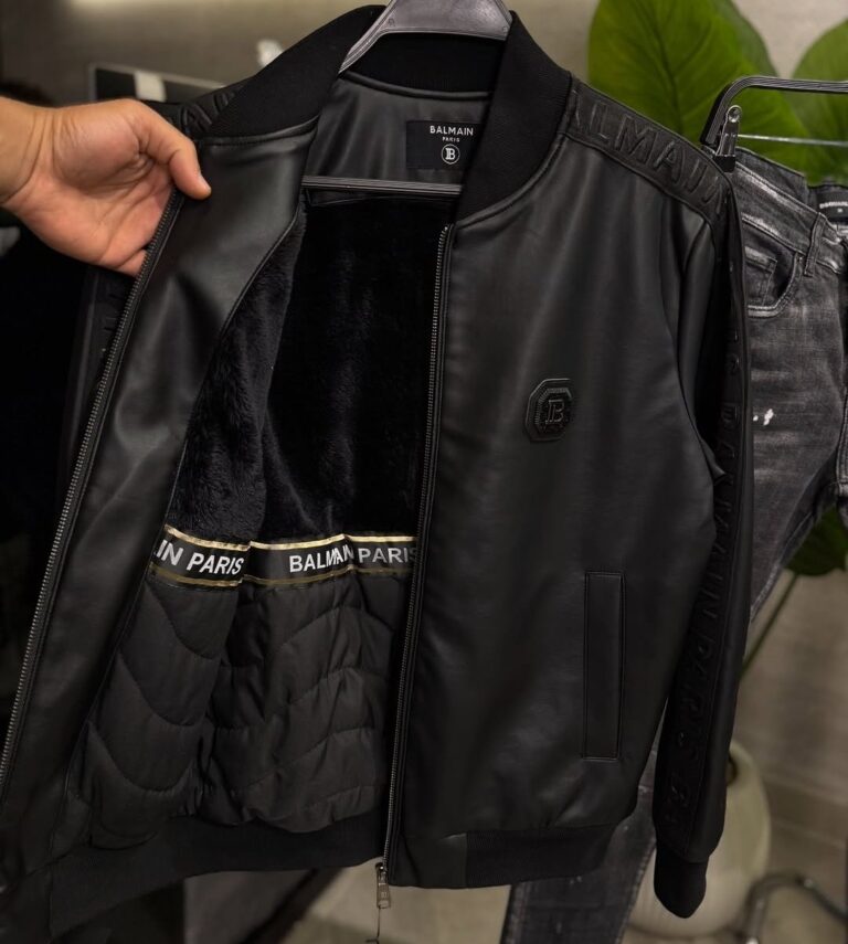 Balmain Men’s Leather (Suede) Jacket With Original Packing. – Fashion ...